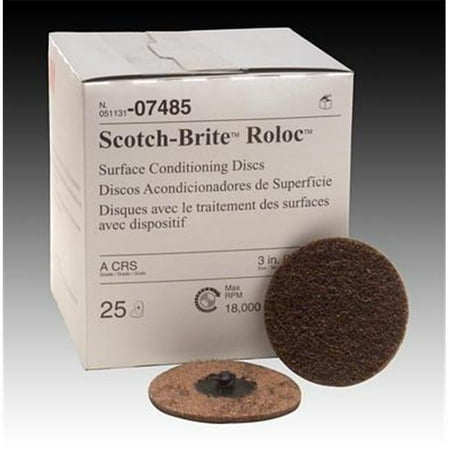 3-M Company 07485 3 Inch Coarse Brown Roloc Surface Conditioning Disc ...