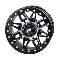 4/156 Tusk Wasatch Beadlock Wheel 15x7 5.0 + 2.0 Machined/Black ...