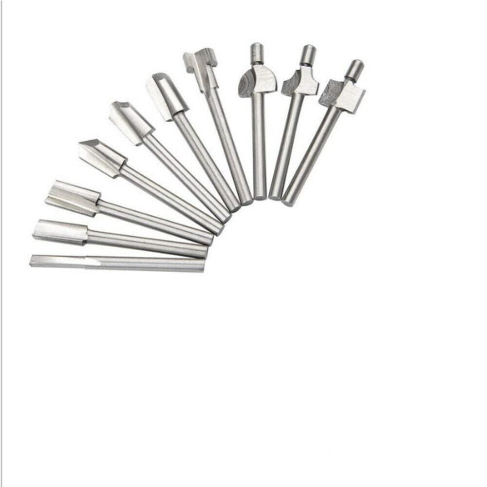 LingStar 10pcs Metal Multi-Function Hss Router Drill Bit forRotary Tool ...