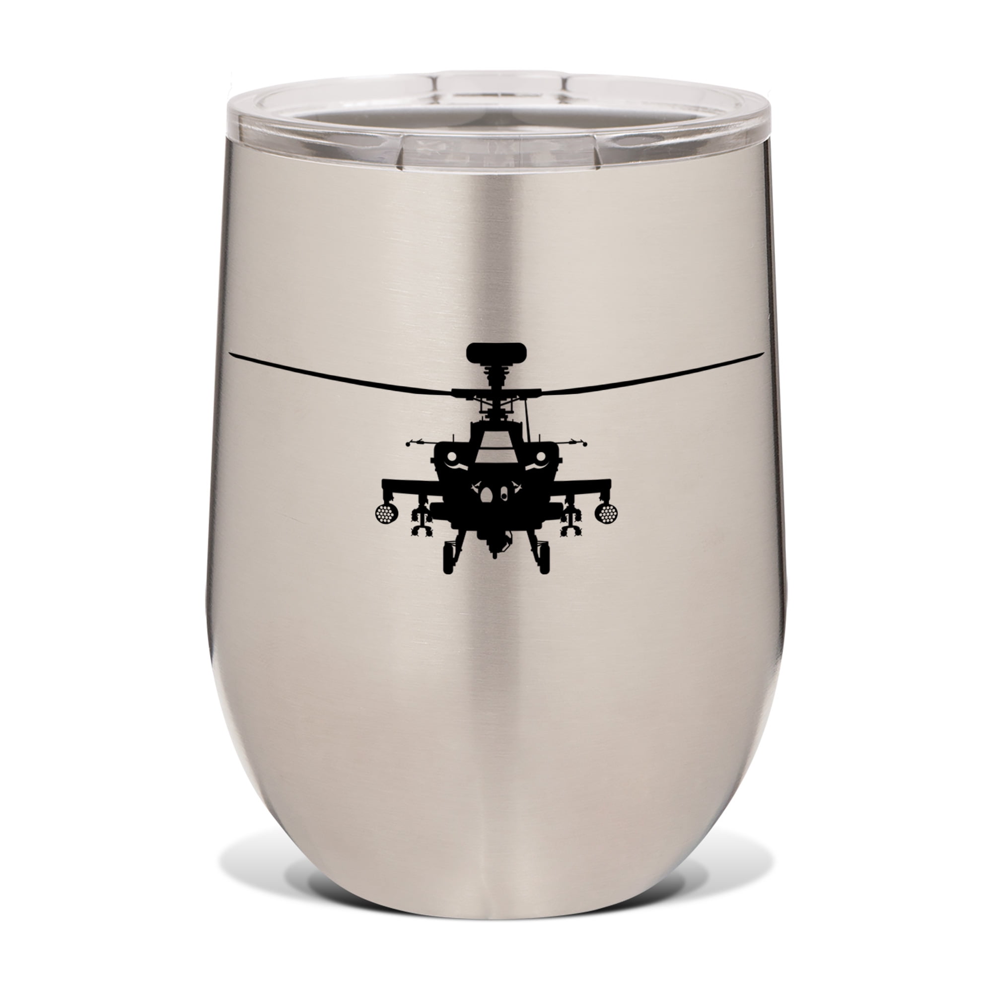AH-64 Apache Wine Tumbler 12 oz - Laser Engraved - Stainess Steel ...