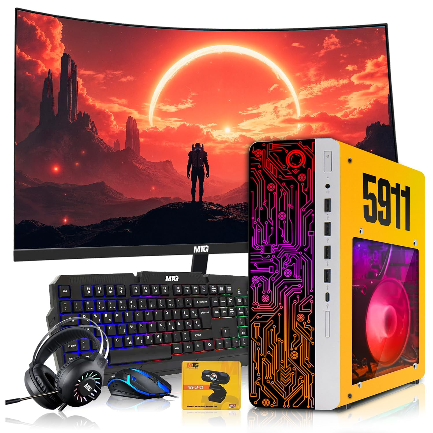 Restored HP Gaming PC Desktop Computer 5911 AMD A10-9700, RX 550, 16GB ...
