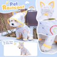 4 Leg Waterproof Pet Raincoat with Hood Lightweight Full Body Jumpsuit ...
