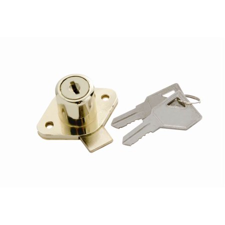 Cabinet & Drawer Lock in Polished Brass (Set of 10) (Keyed Individually ...