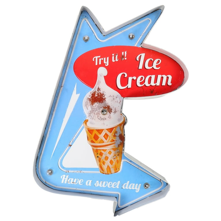 Antique Aluminum Ice Cream Signs