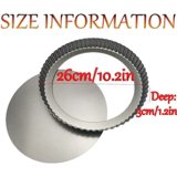 10 Inch Tart Pan with Removable Bottom - Non-Stick Pie Pans for ...