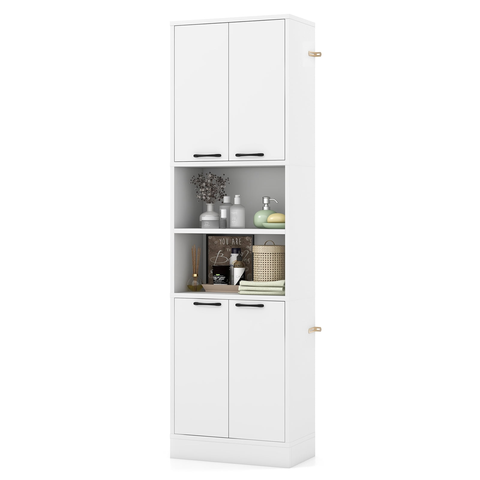 Click here for Costway 75 Tall Bathroom Storage Cabinet With 4 Do... prices