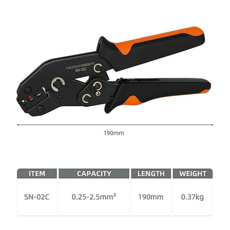 Sn-02c Mini Hand Crimping Tool 0.25-2.5mm2 Adjustable Crimper Pliers ...