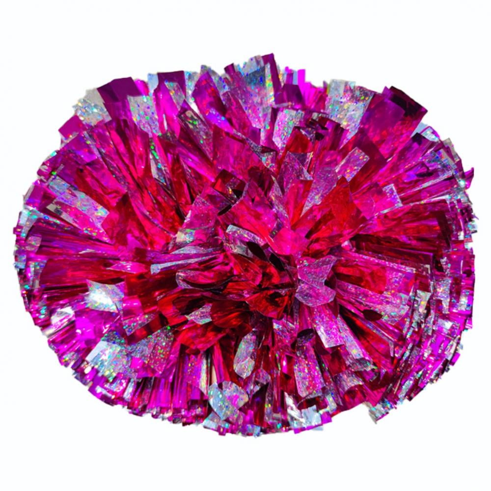 Cheerleading Pom Poms with Handle Metallic Foil Cheer Pom Poms for ...