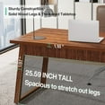 Tribesigns 55" Solid Wood Executive Desk with Drawer: Mid-Century ...