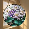 Abstract Floral Stained Glass Suncatcher – Bloom Cluster Window Art ...