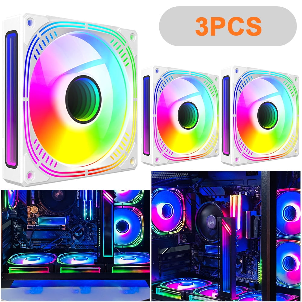 Enfriador CPU 120 Mm 5 V 3 Pines ARGB Ventilador Refrigeración Sincronización 12 4 PWM (positivo ...