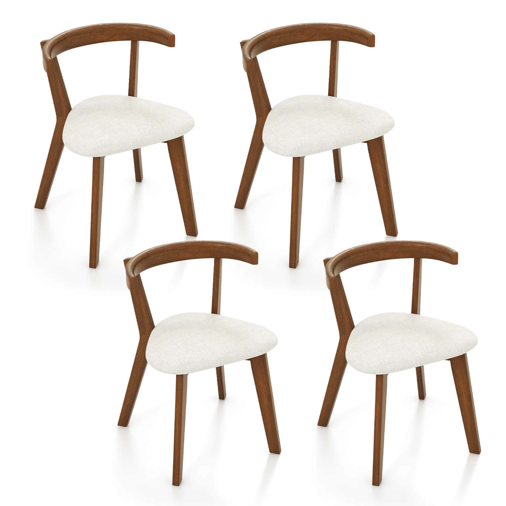 Click here for Costway Space-Saving Wood Upholstered Dining Chair... prices