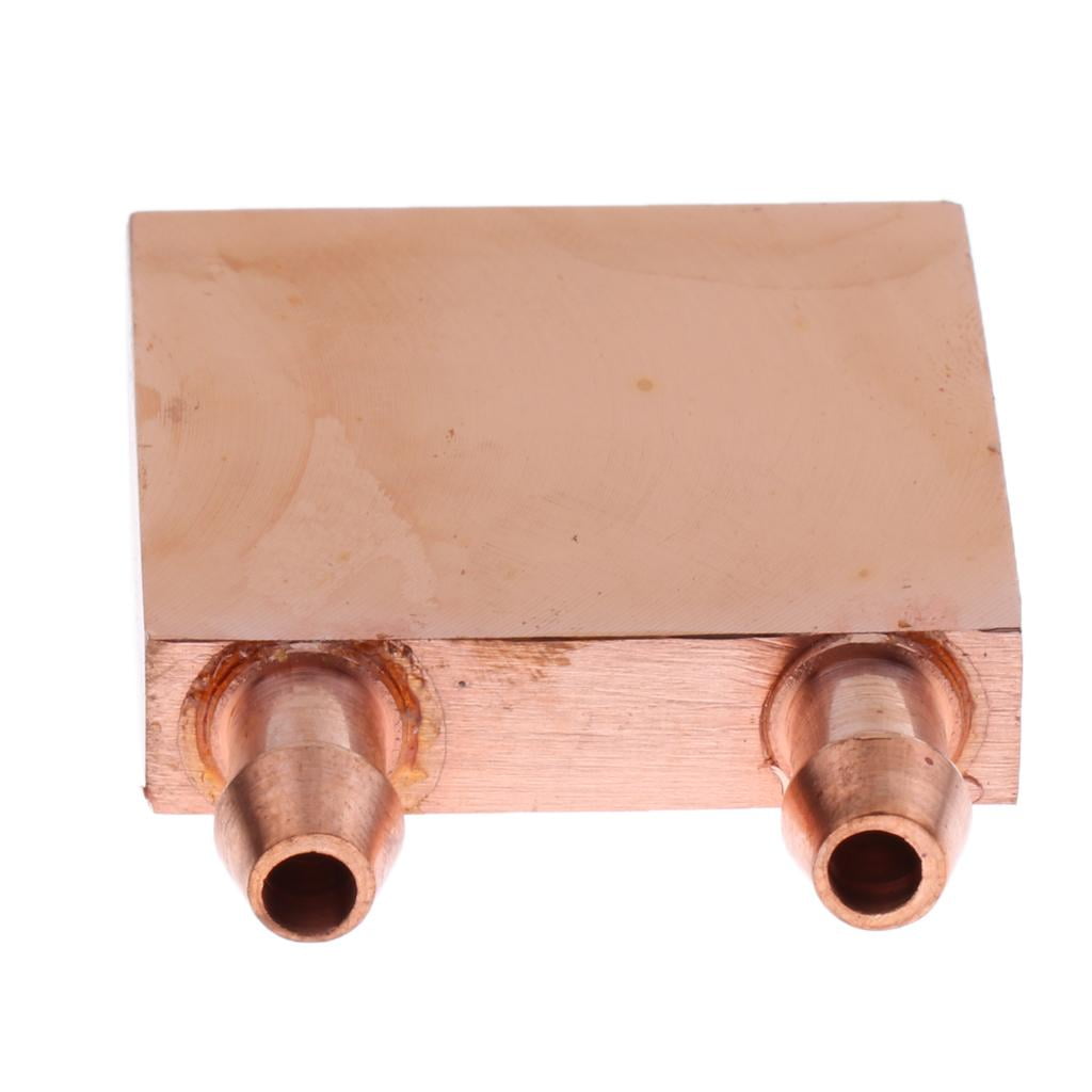 Copper Water Cooling Block 40x40mm Liquid Water System For CPU Graphics ...