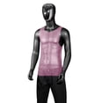 Avirosel Men's Sleeveless Rhinestone Tank Tops Sparkly Mesh Sexy Sheer ...
