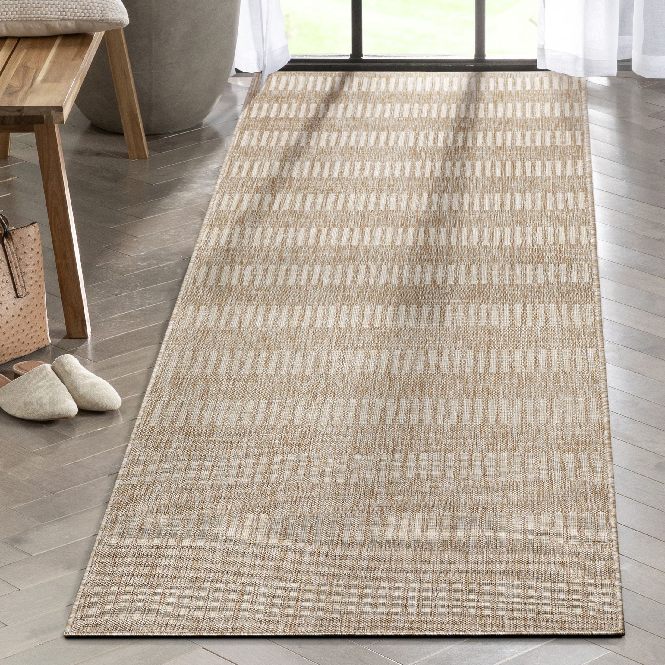 Well Woven Medusa Stria Modern Stripes Beige 2'7" x 9'10" Runner Indoor ...