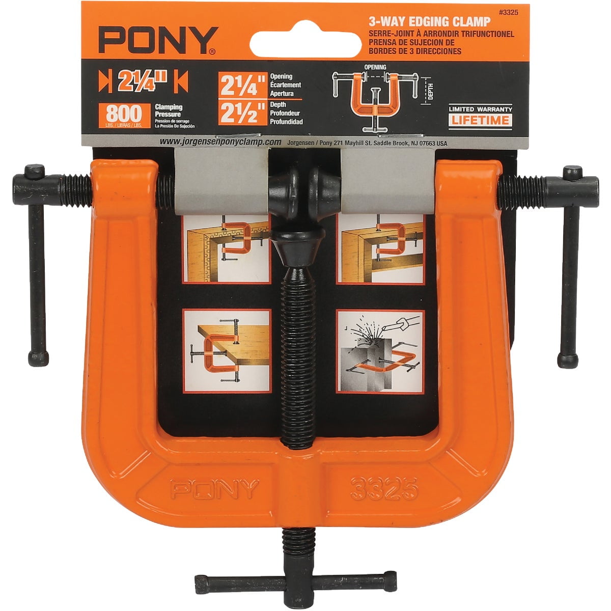 Pony 2-1/4 In. 3-Way Edging Clamp 3325 - Walmart.com