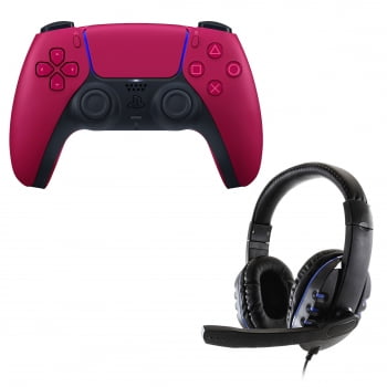 DualSense Controller in Cosmic Red with Universal Headset - Walmart.com
