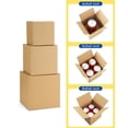 Brown corrugated cardboard shipping boxes, 4x4x4 & 5x5x5 & 6x6x6 inches ...
