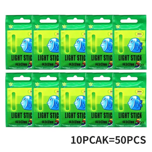 25/50 PCS Fishing Float Light Stick Fluorescent Lightstick Night Float ...