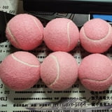 6Pcs Pack Pink Tennis Balls Wear-Resistant Elastic Training Balls 66mm ...
