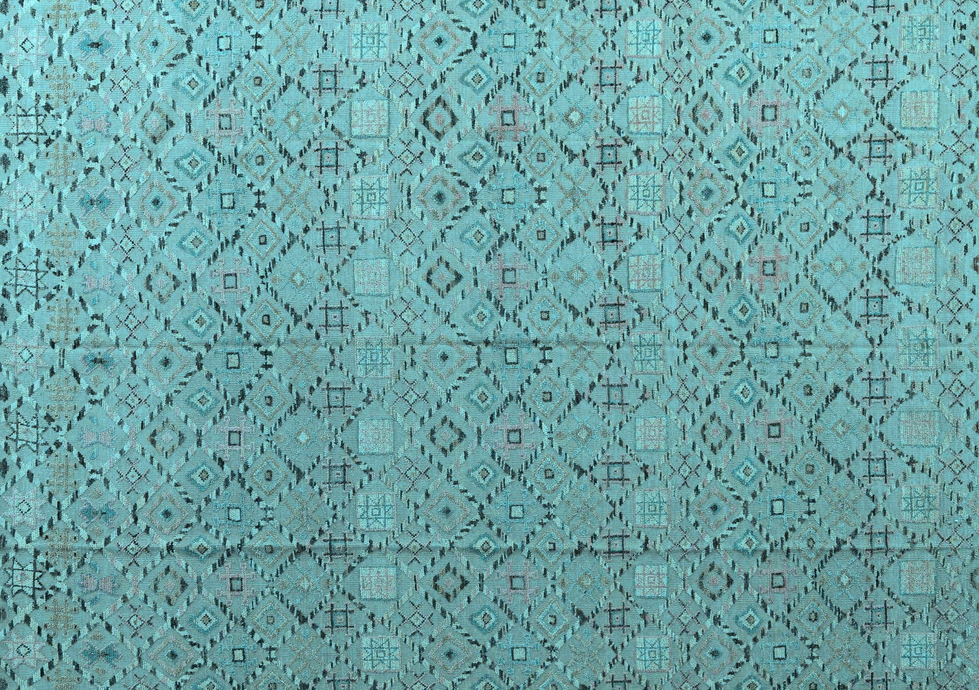 Ahgly Company Indoor Rectangle Abstract Light Blue Modern Area Rugs, 2 ...