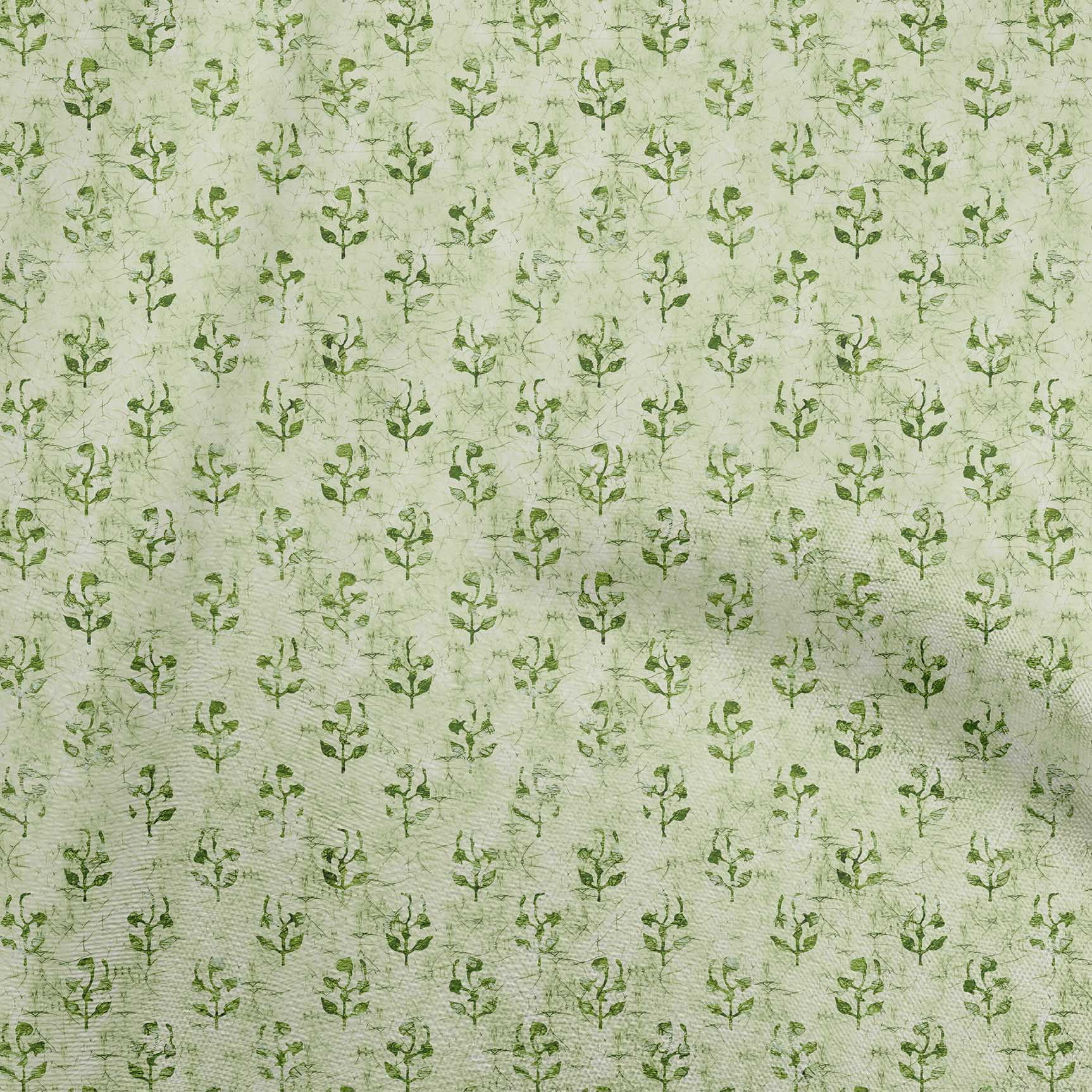 oneOone Silk Tabby Green Fabric Aian Batik Dress Material Fabric Print ...