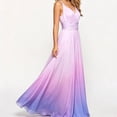 Women's Elegant Dress with Convertible Straps and Gradient Backless ...