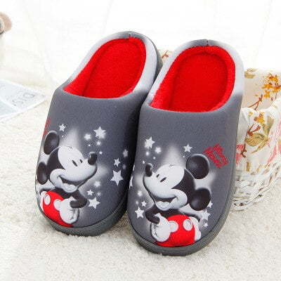 Disney automne et hiver nouveau dessin animé pantoufles mignon Mickey ...