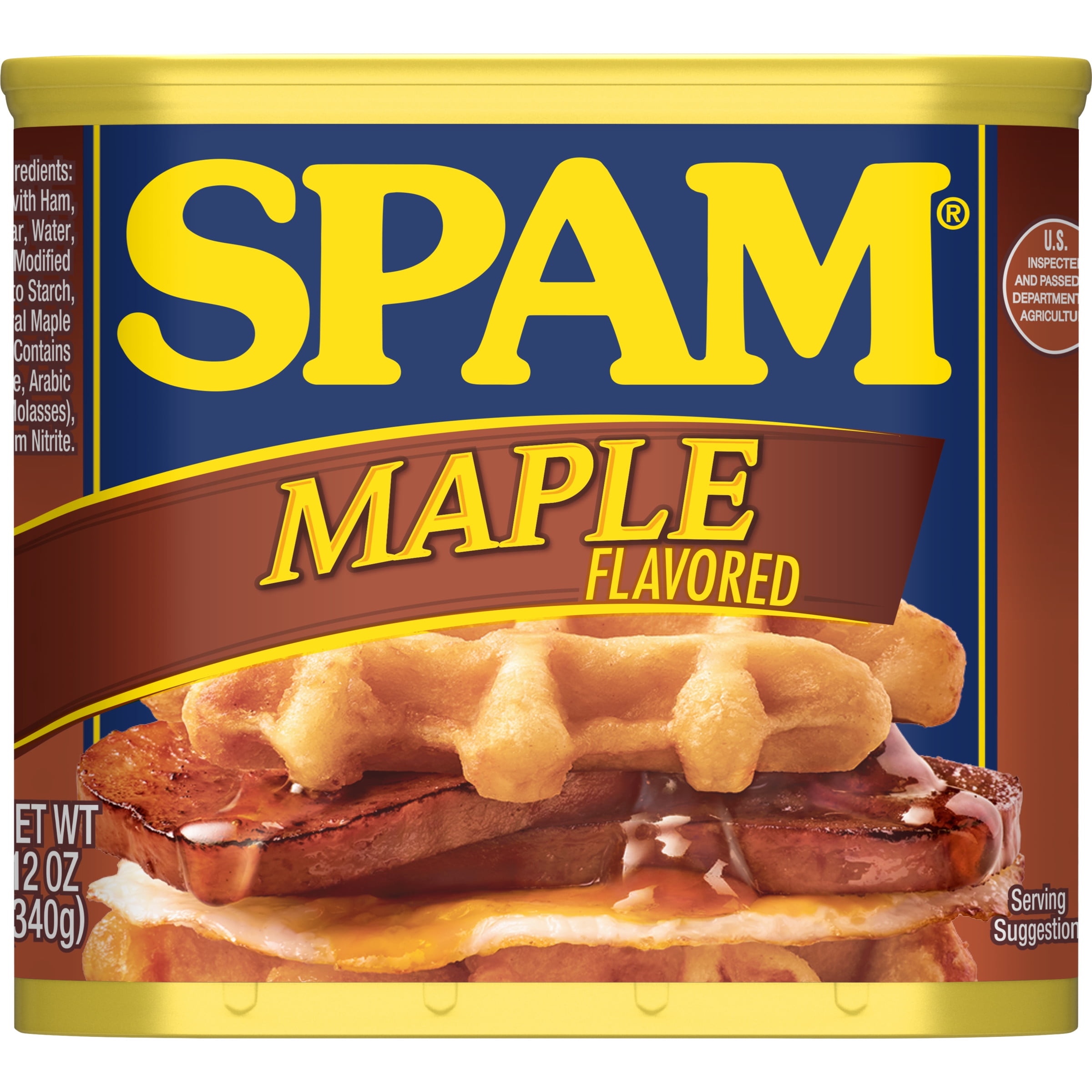 SPAM Maple Flavored Canned Ham, 12 oz Can - Walmart.com