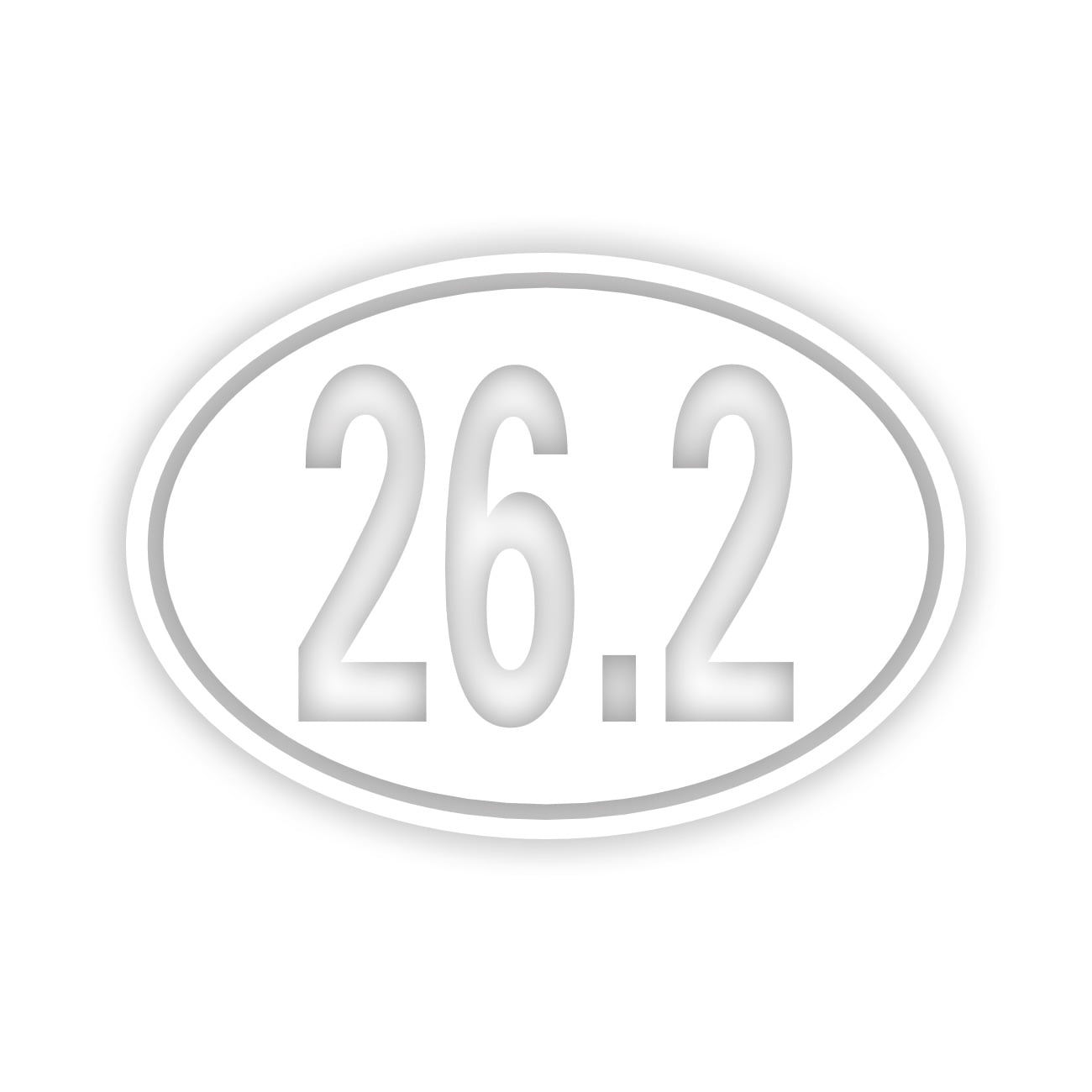 Oval 26.2 Sticker Decal Die Cut - Self Adhesive Vinyl - Weatherproof ...