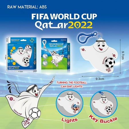 Qatar World Cup Mascot La'eeb Keychain Pendant Soccer Doll Figure ...