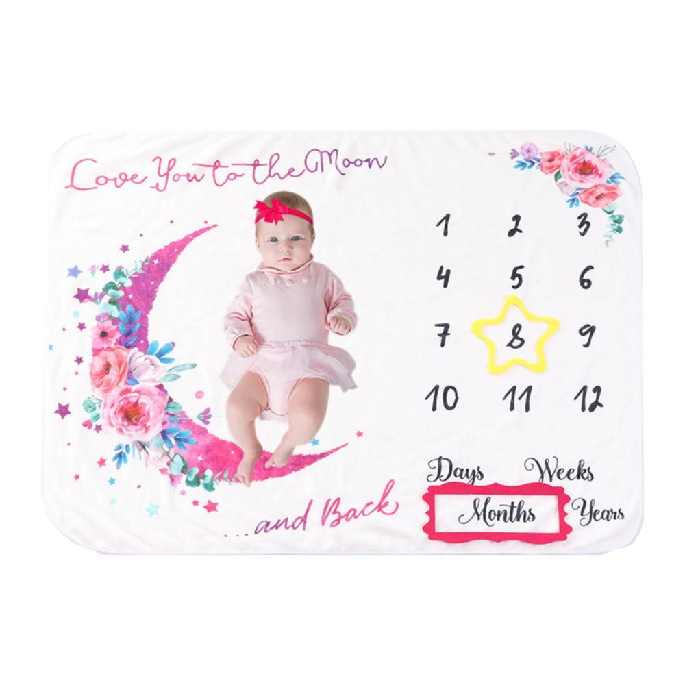 Soft Calendar Background Baby Milestone Photo Accessories Photo Prop ...