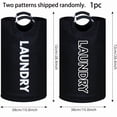 Black Laundry Bag With Handles 28 Inch Tall Collapsible Clothes Hamper ...