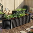 Uforic 8 ftx2ft Large Outdoor Raised Garden Bed Kit,9 in 1 Galvanized ...