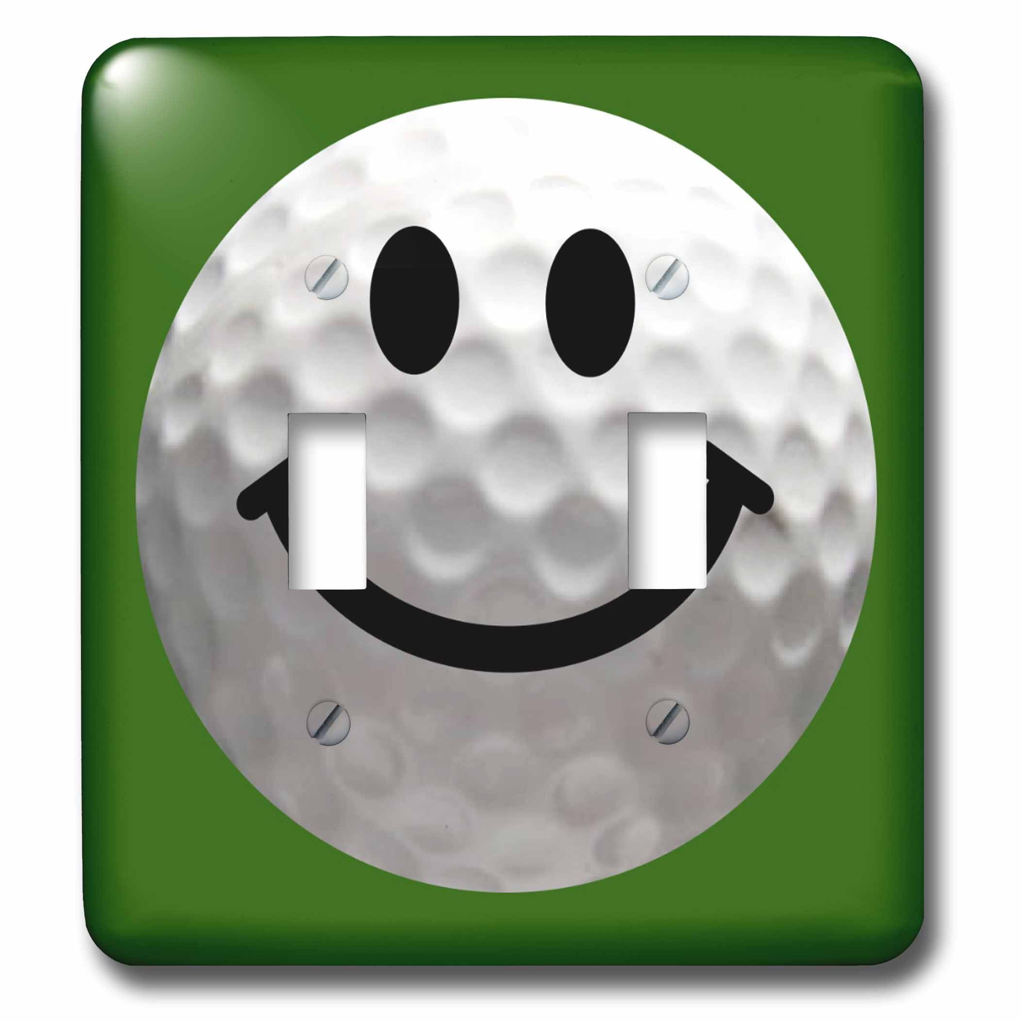 3dRose Smiley face golf ball - Happy white golfball - Golfer gift ...