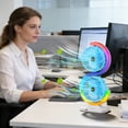 desk fans, Double Head Circulating Fan Desktop Silent Mini Fan with ...