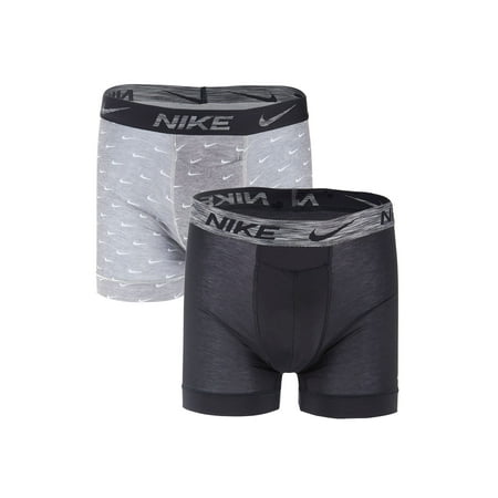 Nike Men`s Dri-FIT ReLuxe Boxer Brief 2 Pack (B(KE1076-110)/G, Medium ...