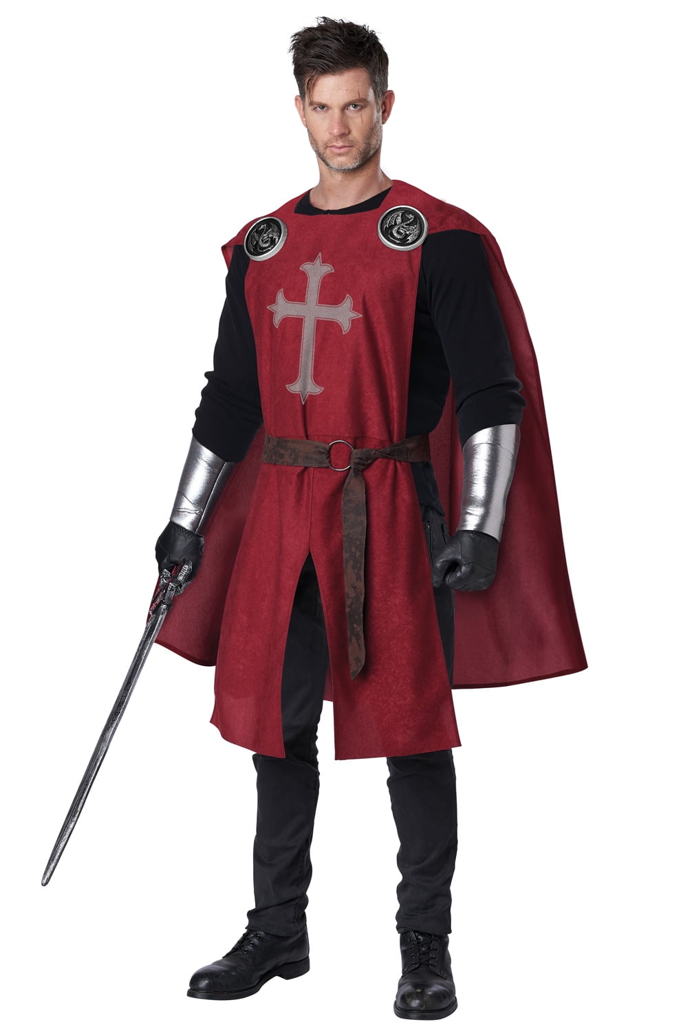 Knight's Surcoat Adult Costume (Red) - Walmart.com