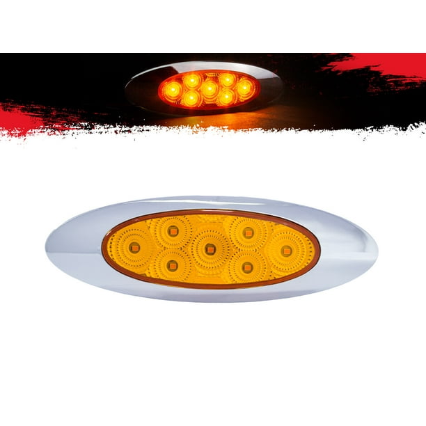 1 Plafón Lateral Con 7 Leds Estrobo Ámbar Elíptico Tunelight TUNELIGHT ...