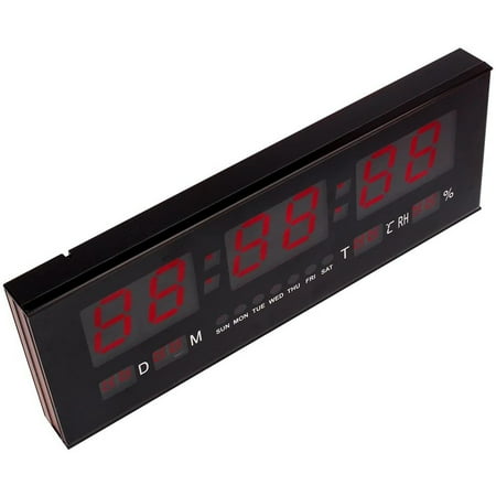 Electronic Clock, Calendar LCD Display Battery Clock Temperature Large ...