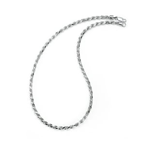 Sterling Silver Diamond Cut Box Chain Necklace 20 Inch - Walmart.com