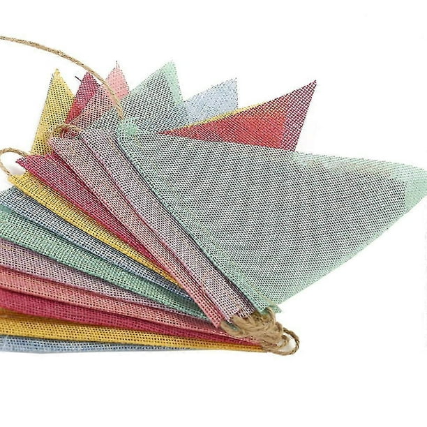 400cm Linen Banners Pennants 12 Flags Hanging Banners For Home Or Party ...