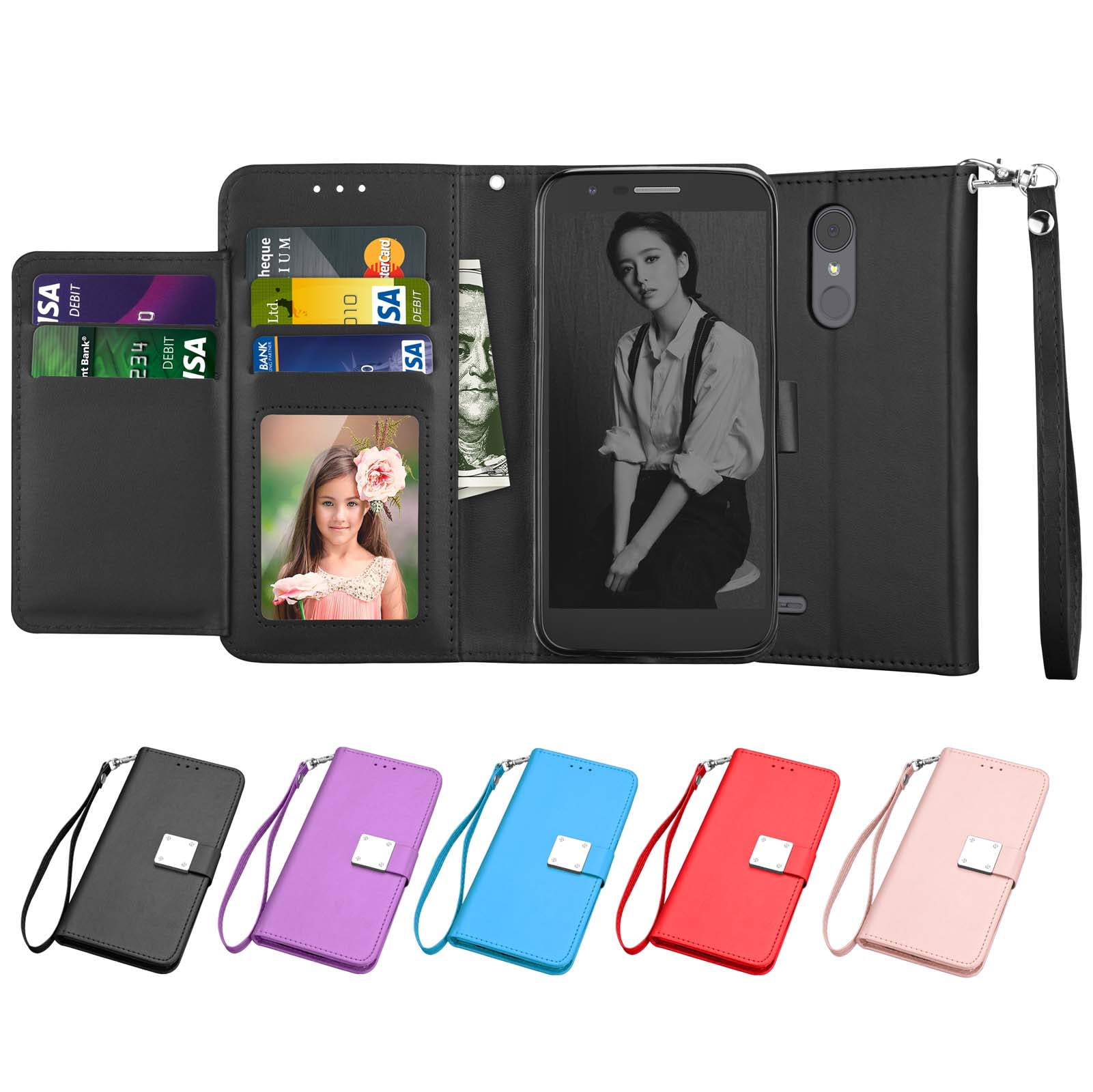 Tekcoo Wallet Case for 2018 5.0" LG Phoenix 4 / Aristo 2 Plus / Aristo ...