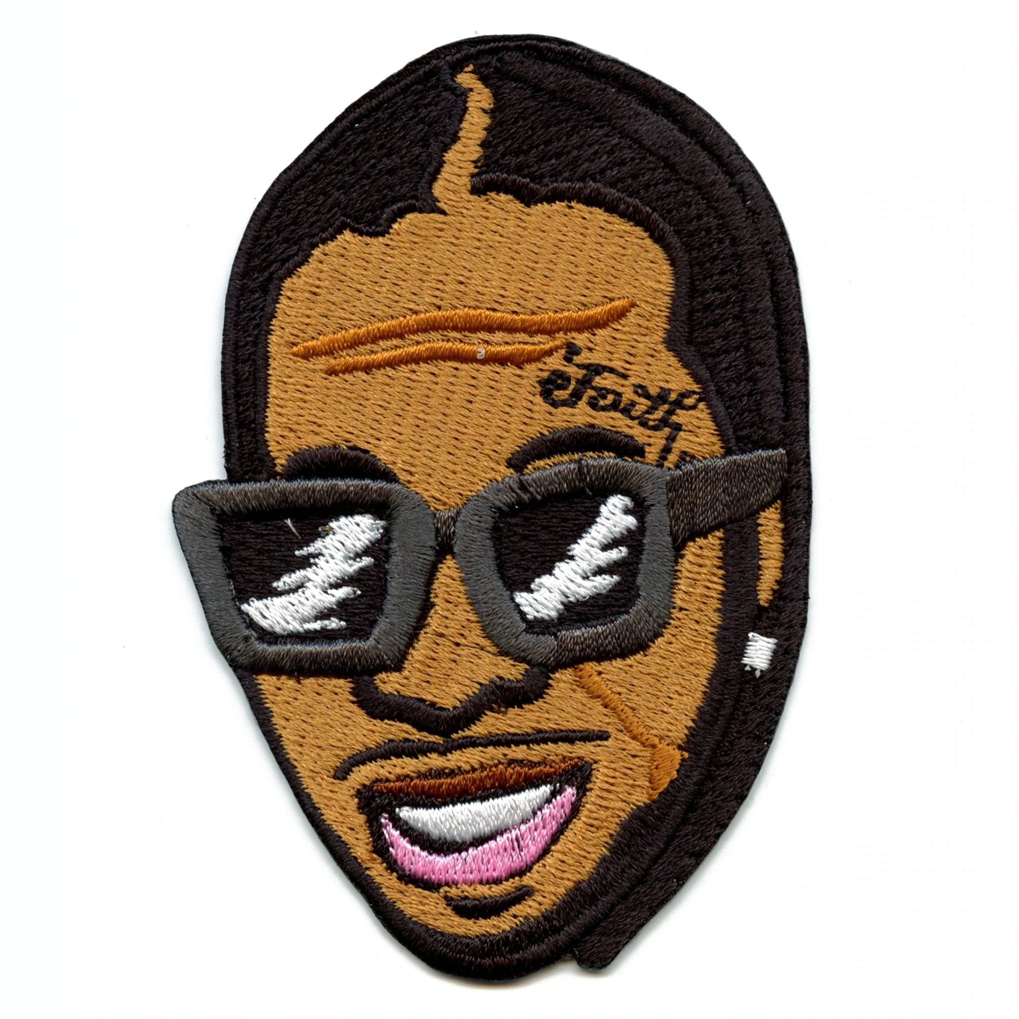 Hip Hop Rapper Face Emoji With Sunglasses Embroidered Iron On Patch ...