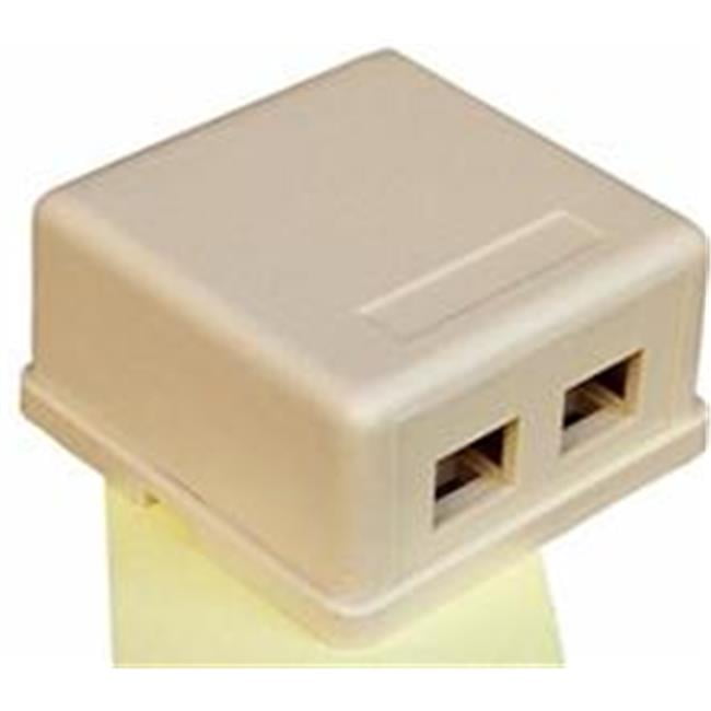 Morris Products 88256 Double Gang Surface Mount Box Ivory - Walmart.com
