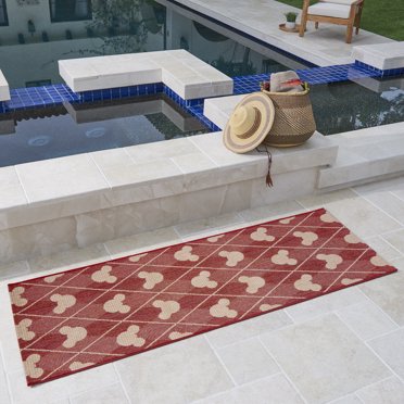 Mickey Mouse Outdoor Rug Border Chestnut Black - Walmart.com