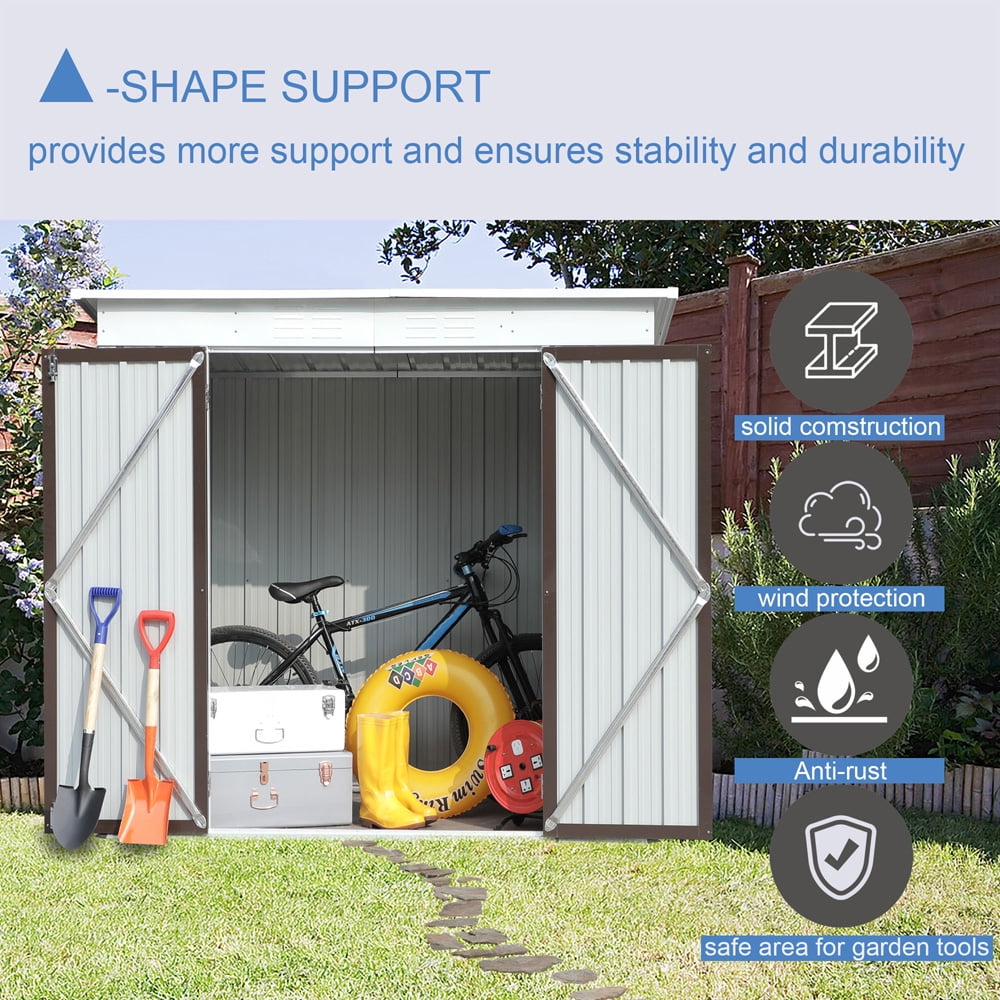 Buy Sesslife 6 x 4 Ft Large Storage Sheds, Outdoor Steel Shed with ...