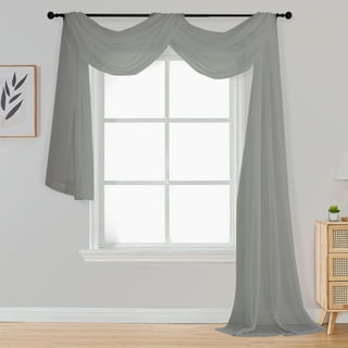 Solid Sheer Window Scarf | Decotex - Walmart.com