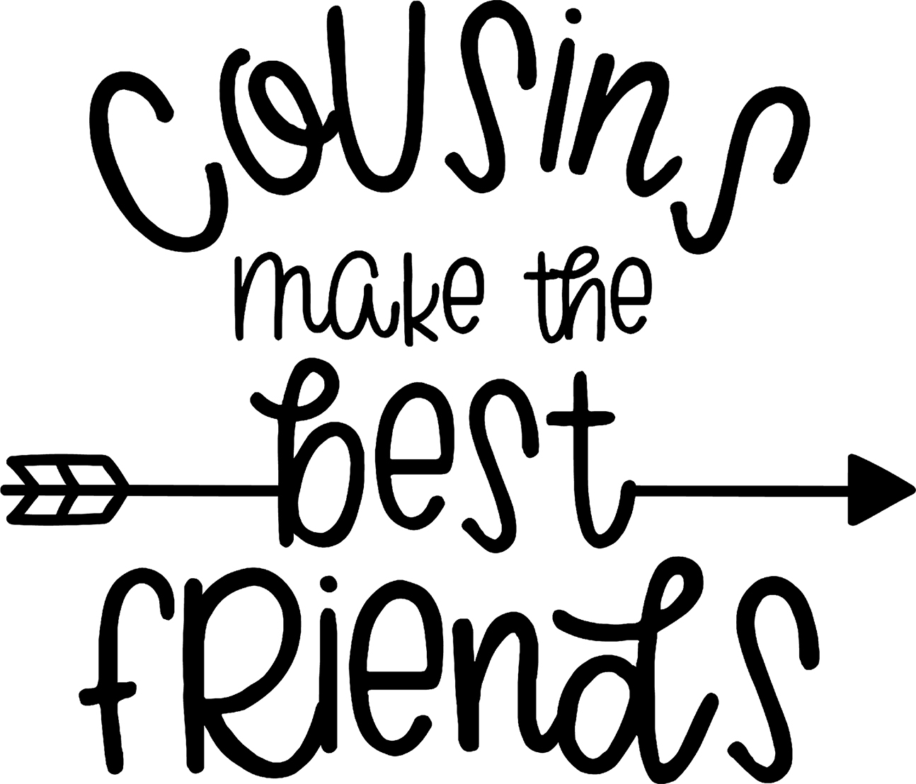 Cousins Make The Best Friends Arrow Love Family Wall Decals for Walls ...