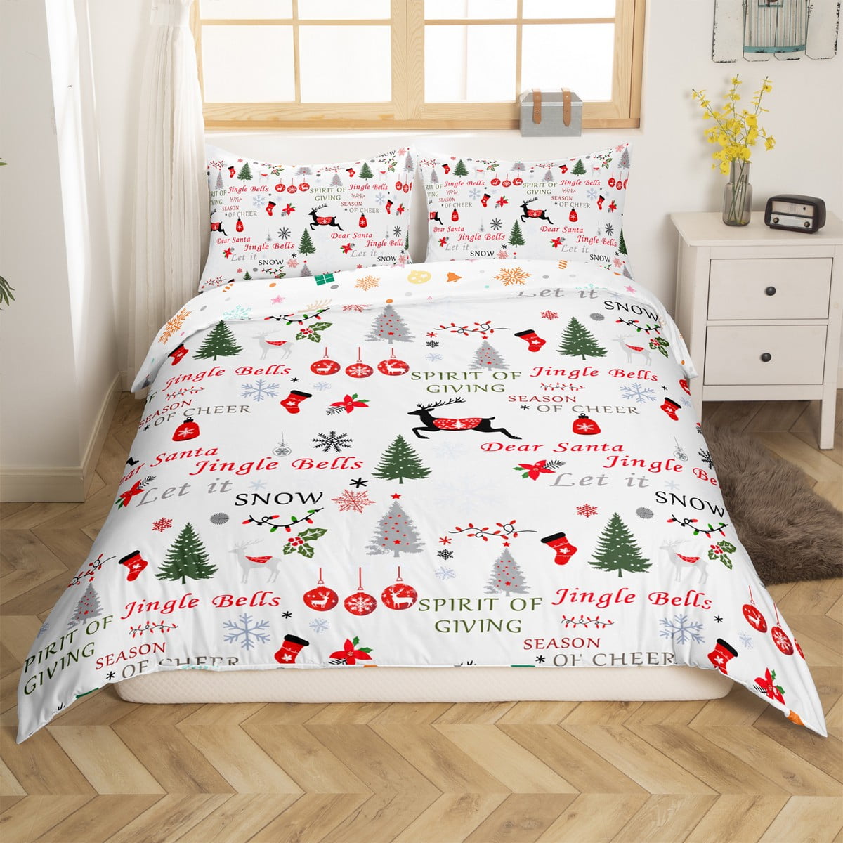 Click here for Erosebridal Merry Christmas Duvet Cover Queen  Xma... prices